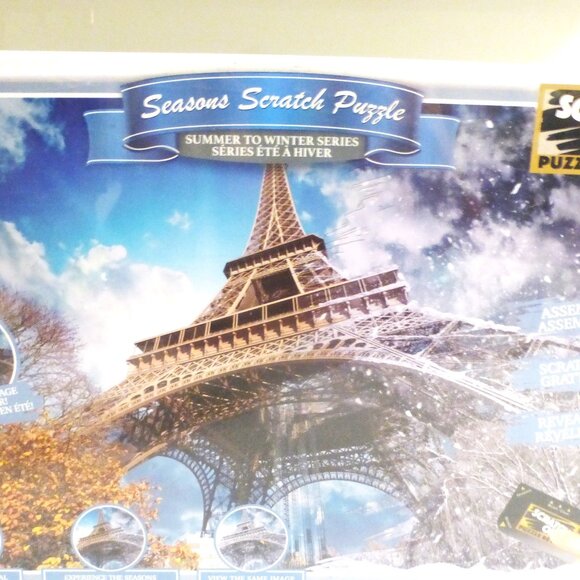4D | Games | Seasons Scratch Puzzle Eiffel Tower 50pc Scratch To Reveal ...